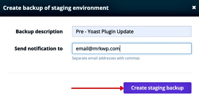 Backups in WP Engine